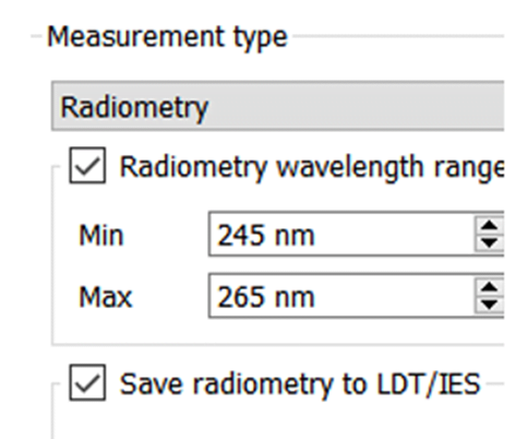Characterisation of the light source radiometric performance GL Optic ...